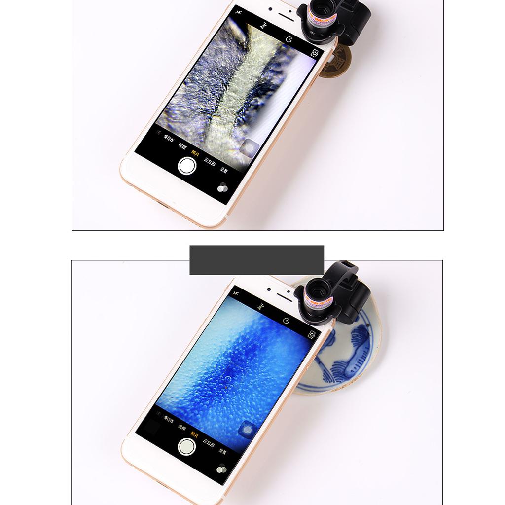 Buy 90x Zoom Phone Camera Optical UV Light Clip Magnifier Microscope ...