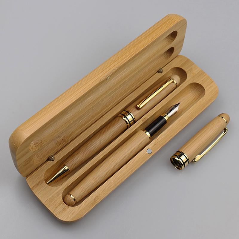 2 PCS Wooden Ballpoint Pen Liquid Ink Pens Fountain Pencil for Women ...