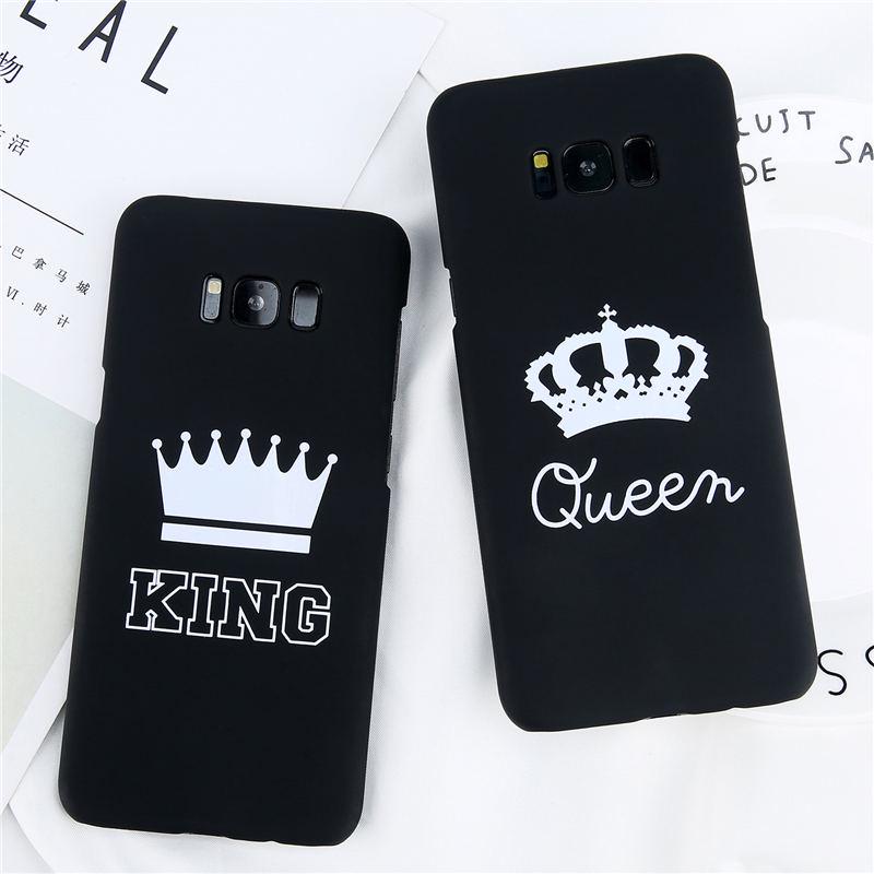 Buy Crown Phone Case For iPhone X 8 7 6 6s Plus Letter KING QUEEN Back ...