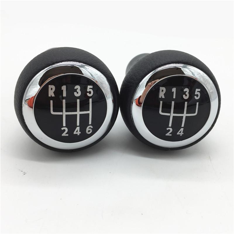 Buy 5/6 Speed Leather Manual Gear Shift Knob Lever Stick Shifter Pen ...