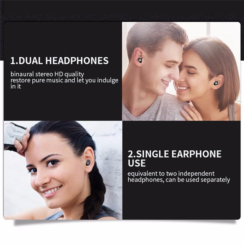 Buy V12 Battery Display Digital Display Touch Wireless 5.0 Dual ear ...