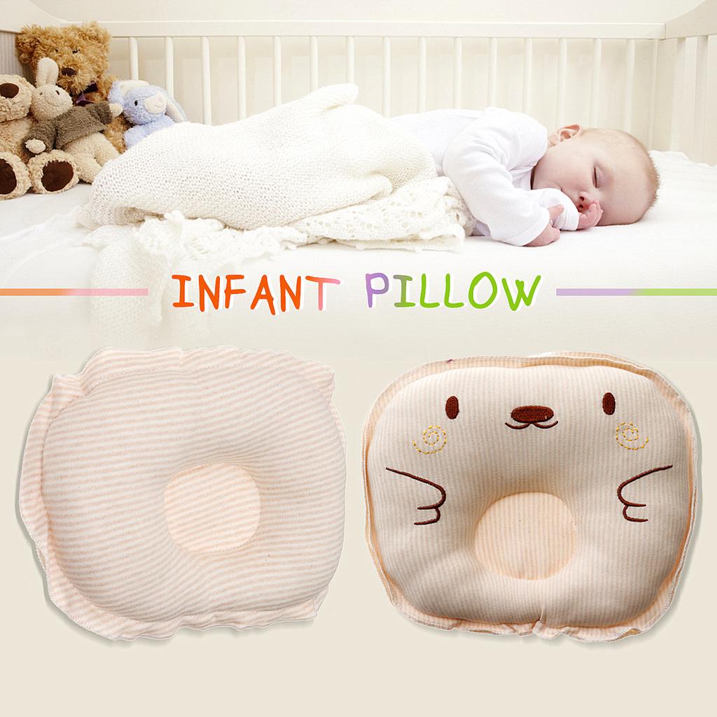 Buy Baby Infant Newborn Organic Cotton Pillow Prevent Flat Head Neck ...