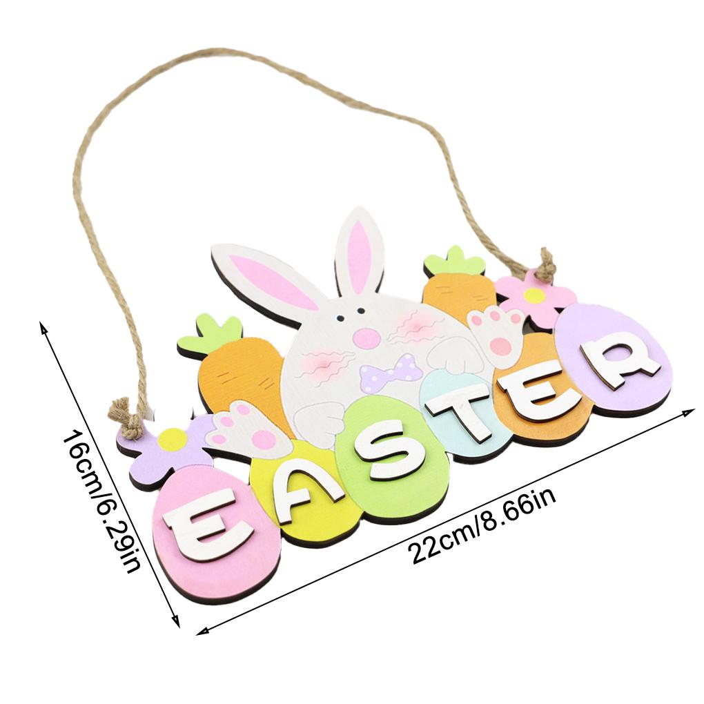 Cheap 2 Pieces Easter Day Pendant Wooden Letters Signs Gifts Rabbit ...