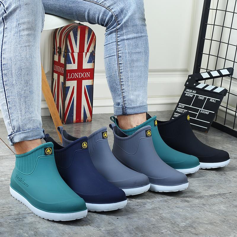 Buy Men's Non-slip Rain Boots Low-top Fashion Casual Rain Boots at ...