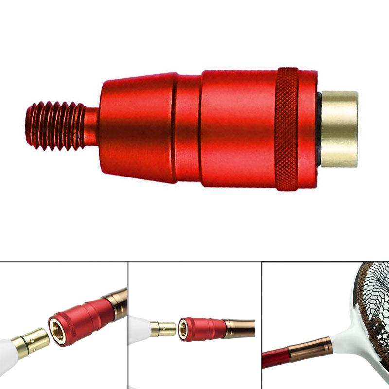 Buy Fishing Landing Net Connector Aluminum Alloy Quick Release Adapter ...