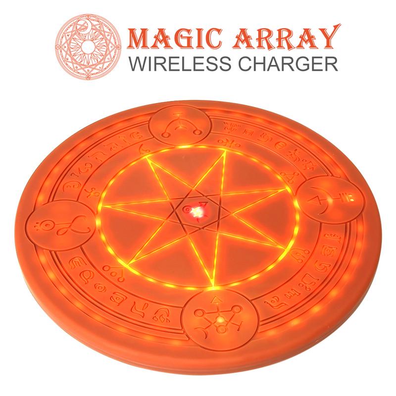 Buy Glowing Magic Array Qi Wireless Fast Charger 10W for iPhone Samsung ...