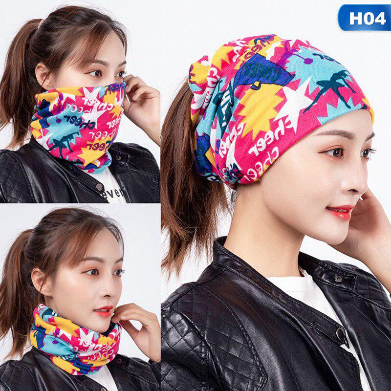 Multifunctional Women's Hat Scarf Stripped Hip-Hop Beanie Spring&Autumn ...