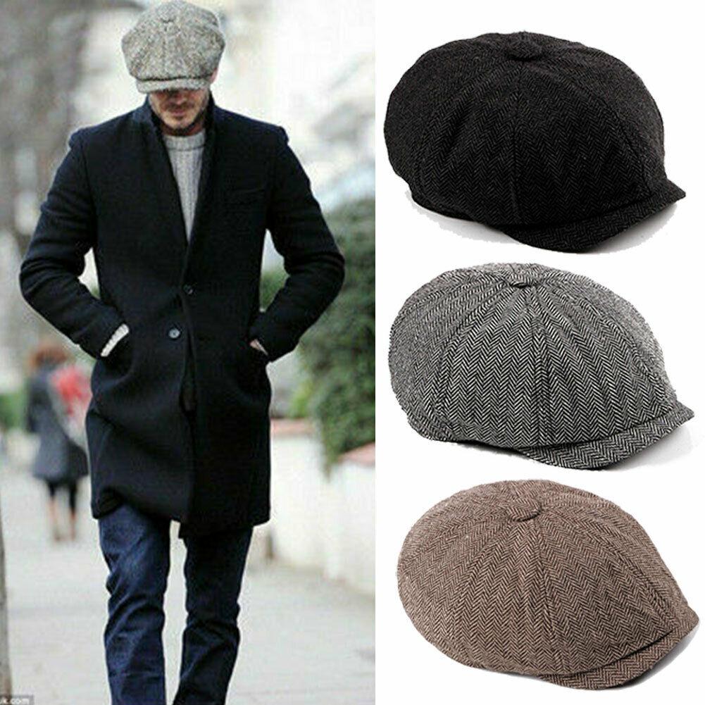 Buy Fashion Retro Octagonal Hat Men's New Cap Plaid Beret at affordable ...
