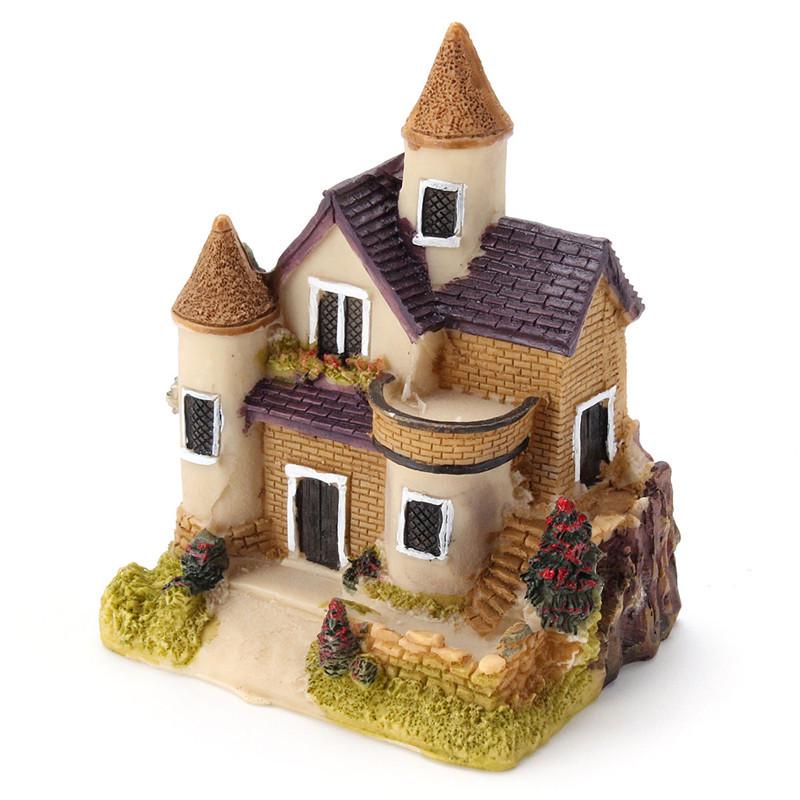 Buy Cute Mini Resin House Miniature House Fairy Garden Micro Landscape ...