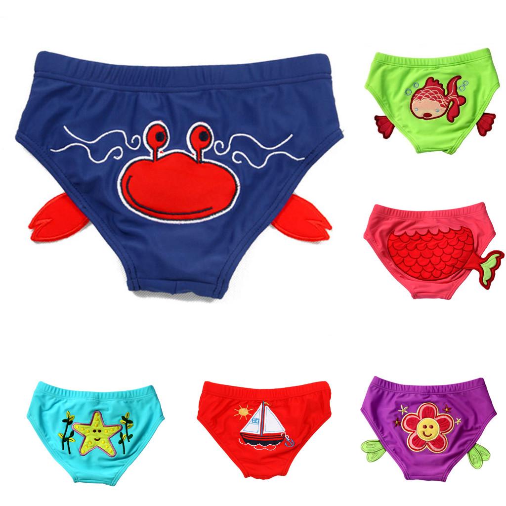 Buy Infant Baby Boys Girls Kids Swimming Trunks Cartoon Printed Pants ...