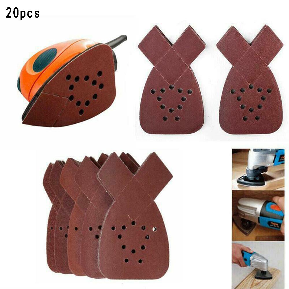 Buy 20pcs Mouse Sanding Sheets 40/60/80/120/240 Grit Sandpaper Pads ...