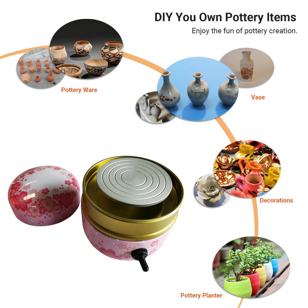 Cheap Mini Electric Pottery Wheel Portable Ceramic Machine with 6cm ...