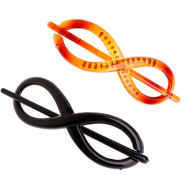 Buy 2 Pcs Fashion Hair Sticks For Lady Twist Plastic Hairpin Hair Clips ...