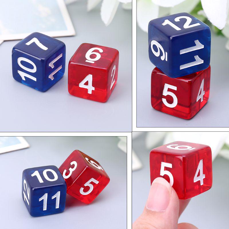 Buy New 2pcs Six Sided Polyhedral Dice Beads Numbers Square Edged for ...