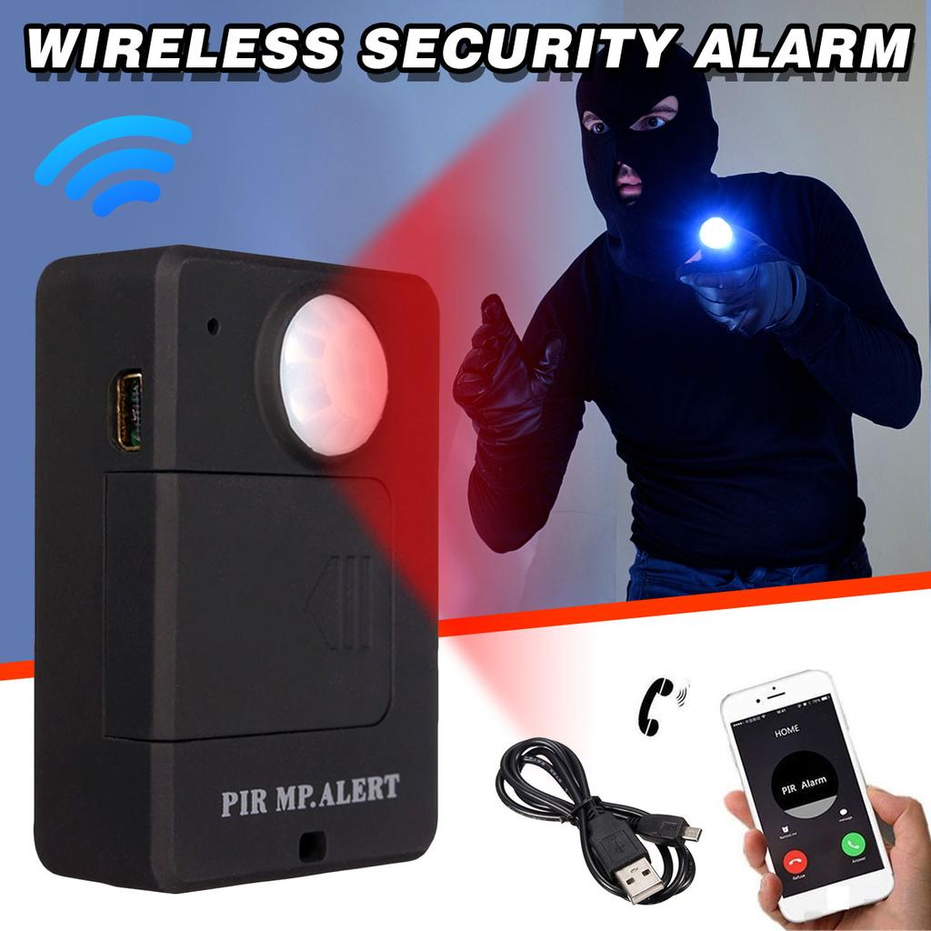 Buy Mini PIR Alert Sensor Wireless Infrared GSM Alarm Monitor Detector ...