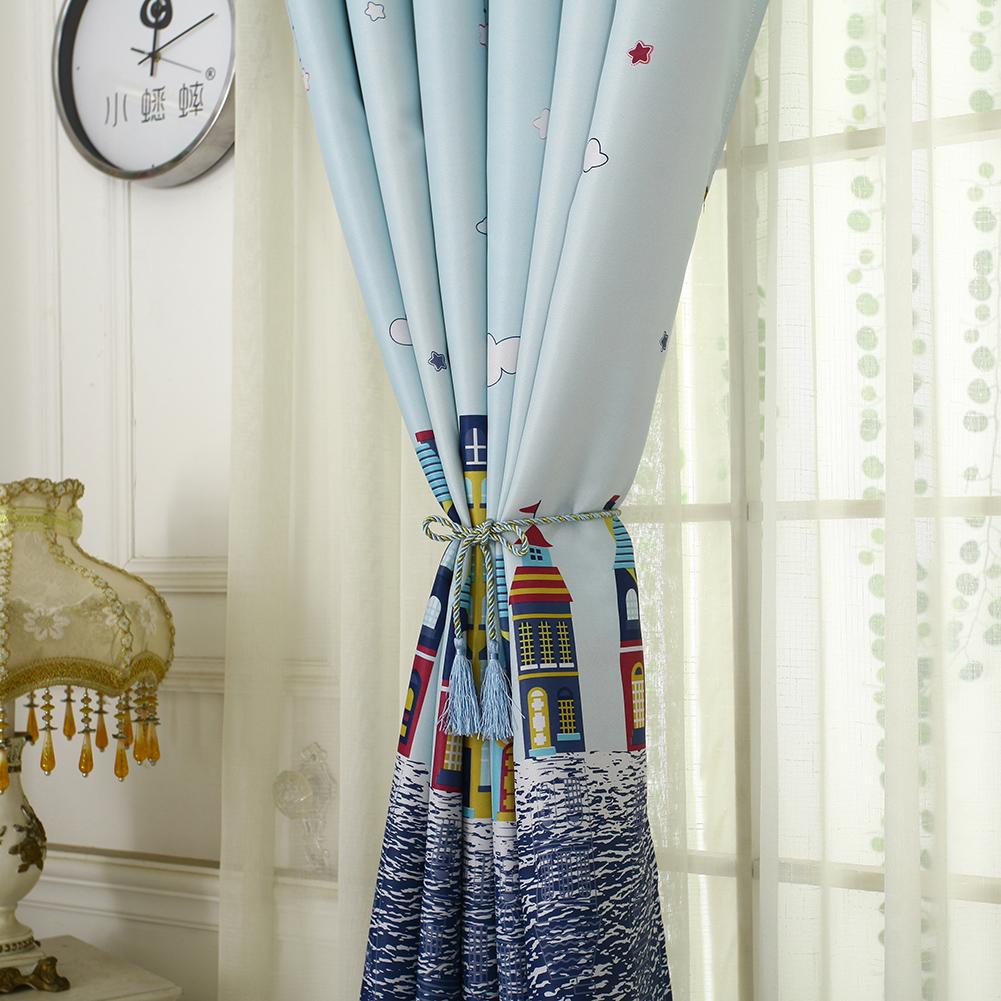 Buy Star Castle Print Blackout Curtain Purdah Punching Curtain Shading ...