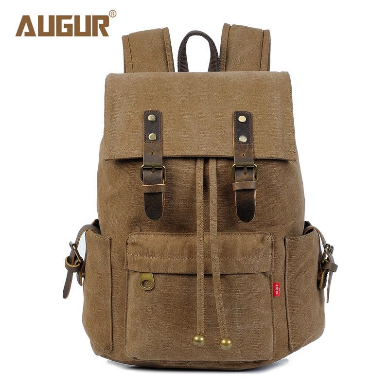 Buy AUGUR Fashion Men S Backpack Vintage Canvas Backpack School Bag Men ...