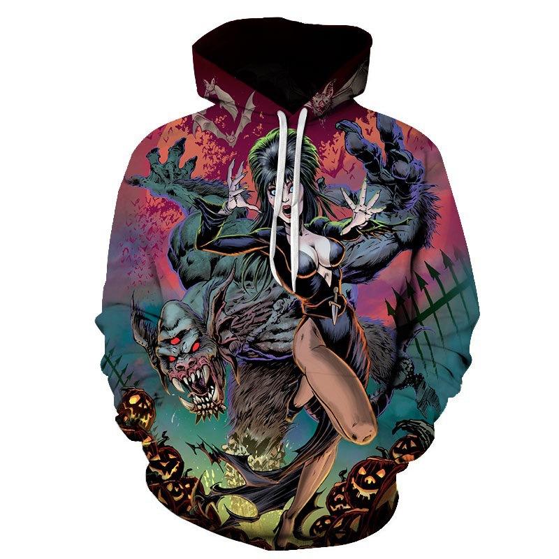 Buy Spring Fall Cartoon 3D Digital Printing Sweatshirt Anime Casual ...