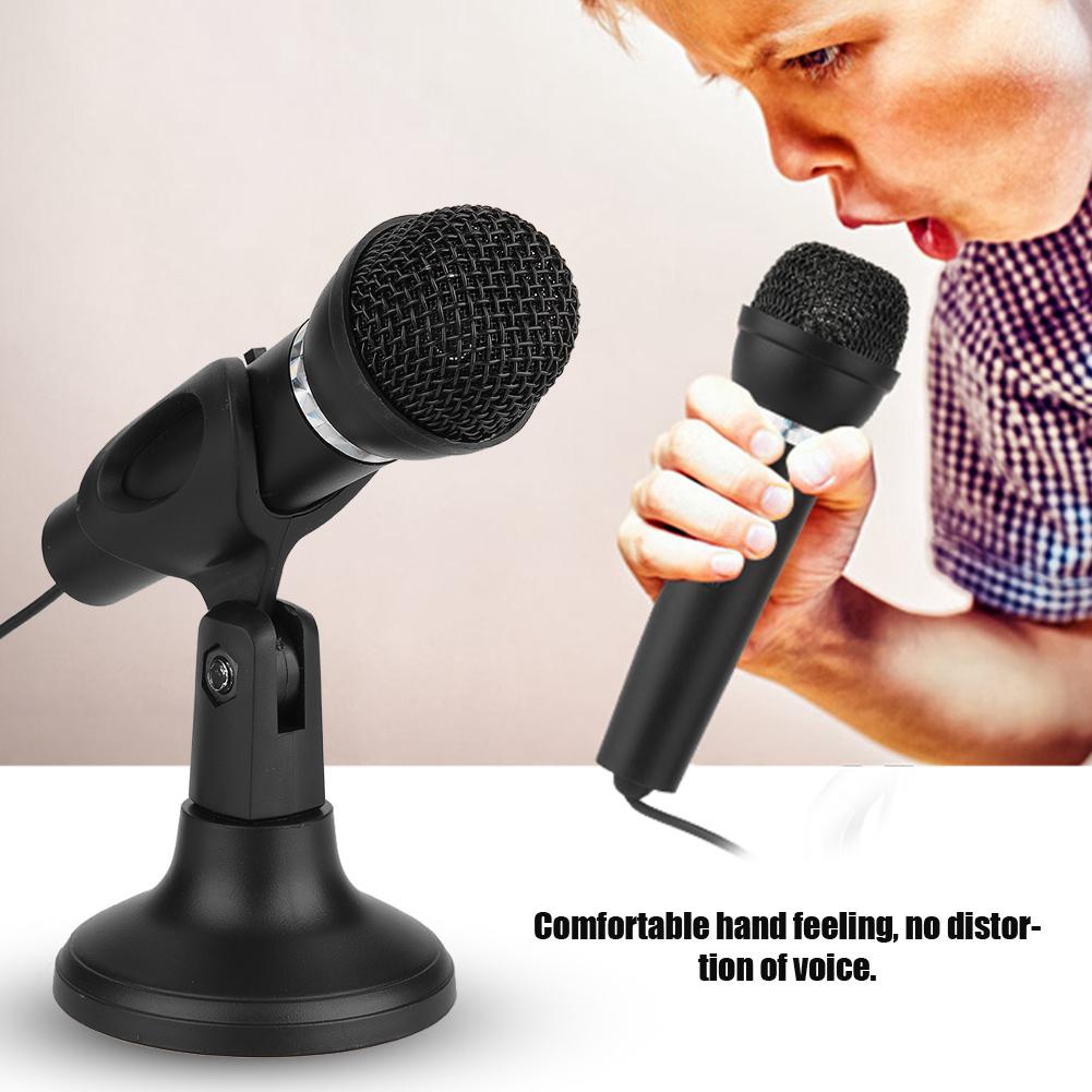 Buy 3.5mm Condenser Multimedia Microphone For PC Laptop Mic Singing ...