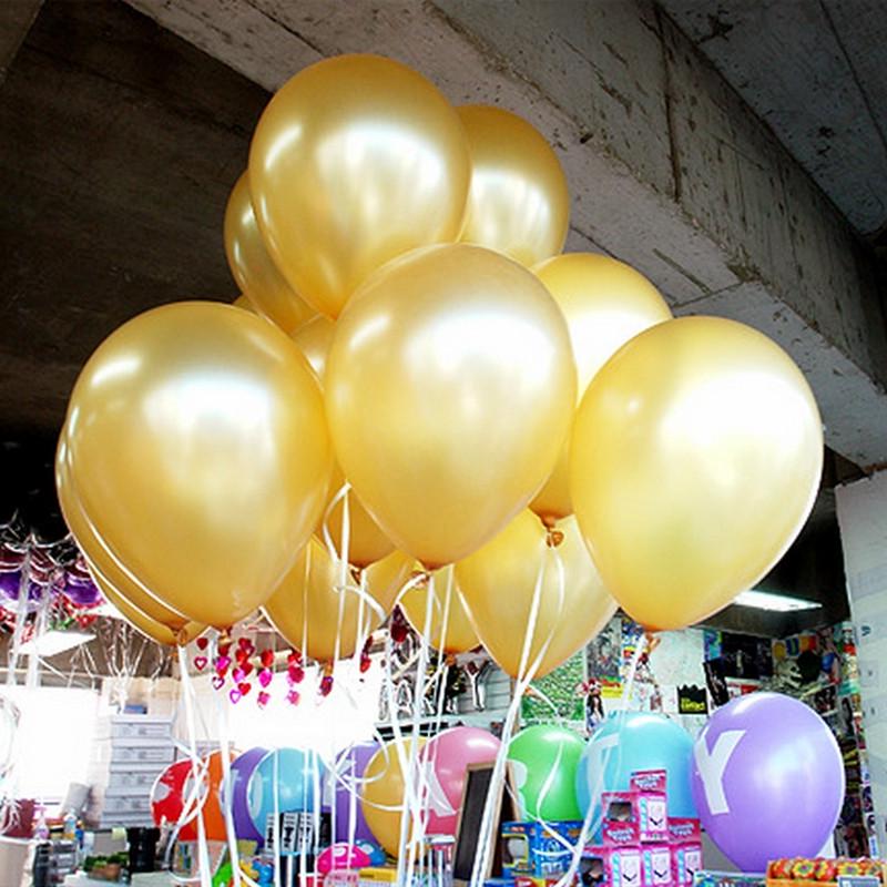 Buy Gold Balloons Balloon Thick 1.5g Latex Helium 10pcs/lot Inflatable ...