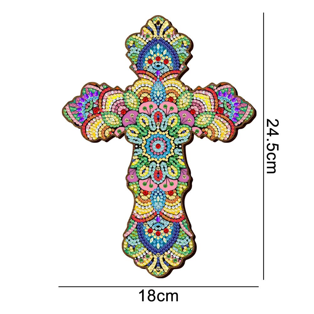 Buy Wooden Jesus Christ Cross Pendant DIY Diamond Painting Pray Decor ...