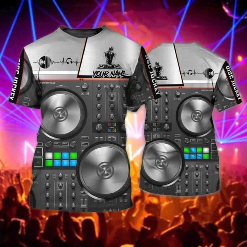 Cheap DJ Rock Music T-shirt For Men Leisure O-neck Short Sleeve Tees ...