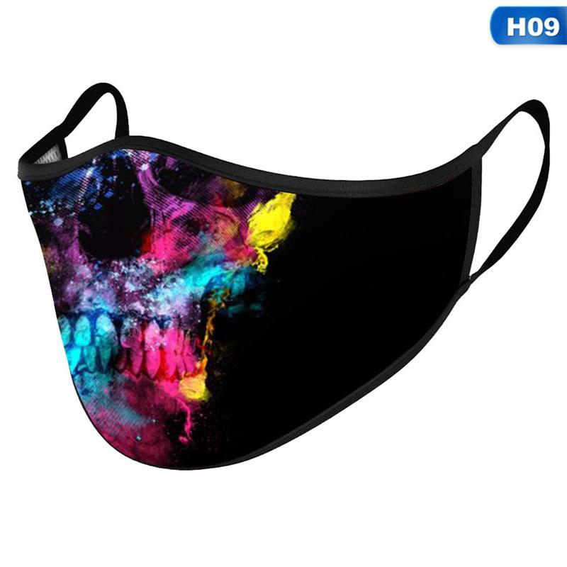 Skull Face Masks For Adults Washable Punk Face Mask Windproof Safety ...