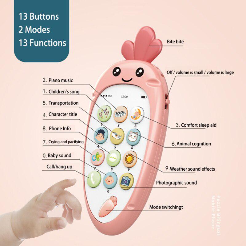 Buy Multi-Function Electronic Toy Phone Kid Baby Mobile Phone Cellphone ...