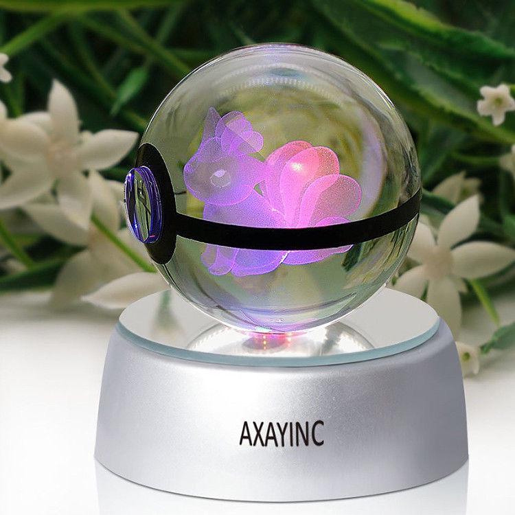 Buy LED Lamp 3D Glowing Pokeball Crystal Ball Toy Gift for Kids at ...