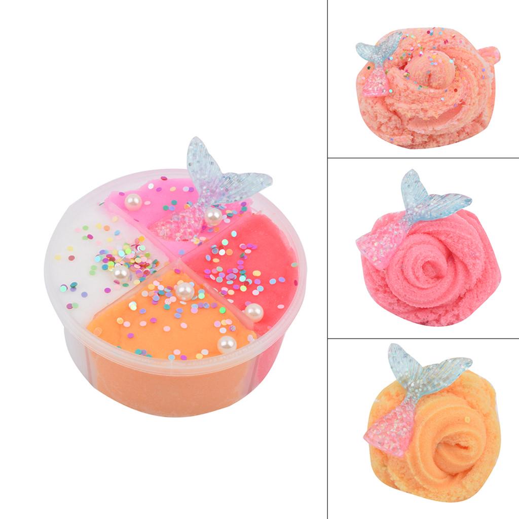 Buy 4 Color Clay Mud Mixing Cloud Slime Putty Scented Stress Kids Clay ...