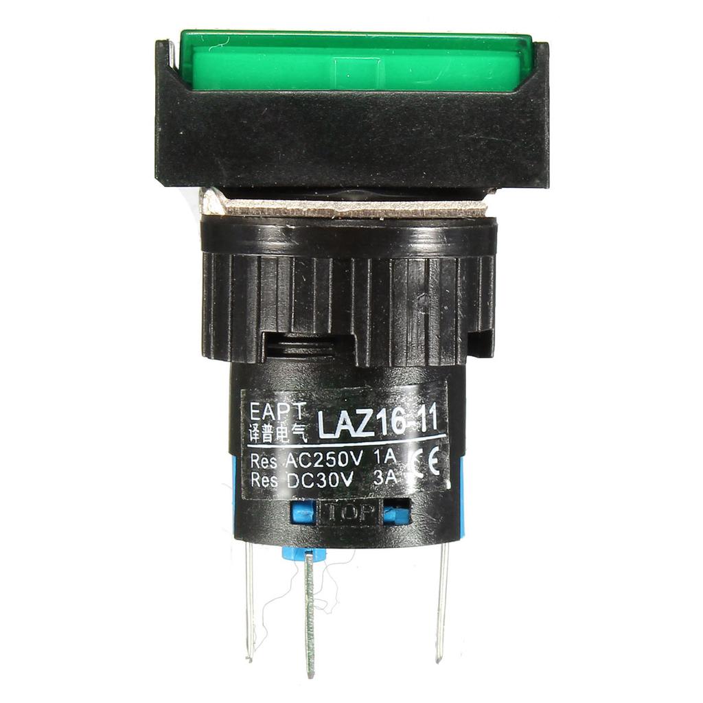 Buy 16Mm Push Button Self-Reset Switch Square LED Light DC 24V 3A ...