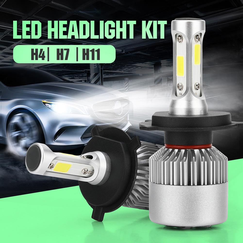 1Pc H4/H7/H11 72W 16000LM LED Headlight Car Auto Hi/Lo Beam Bulbs 6000K ...