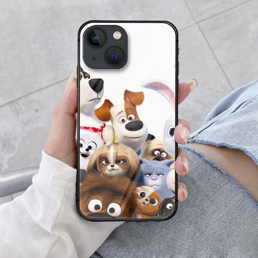 Satın alın Cartoon Secret-Life-of-Pet Tempered Glass Phone Case Cover ...