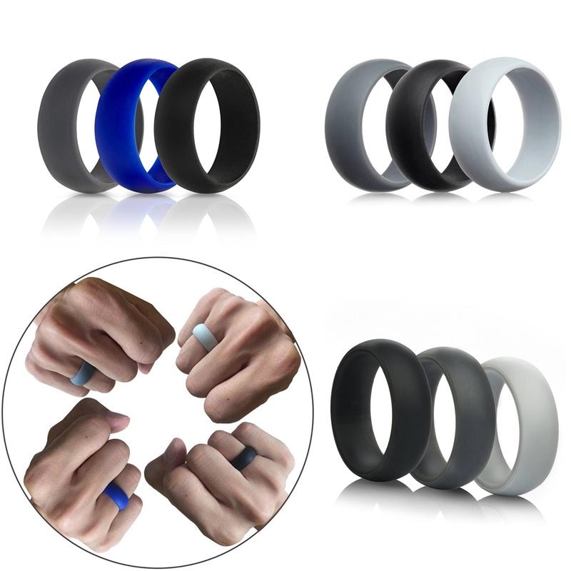 Buy Sport Gym Fashion Gift 3pcs/Set Men Women Unisex Silicone Rings ...