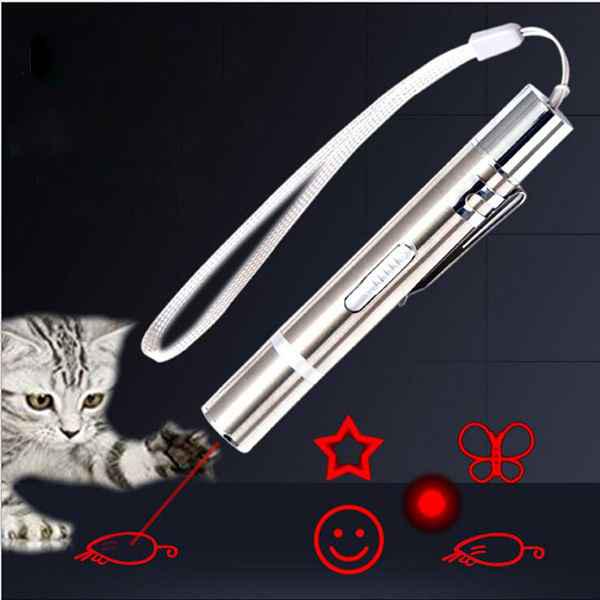 Buy Cat Toy USB Charging Laser Pattern Funny Cat Stick Pet Supplies ...