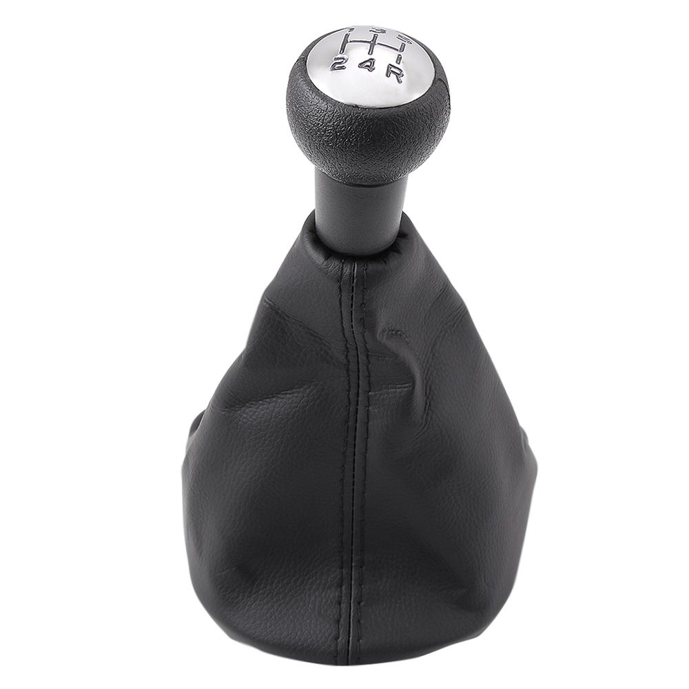 Buy Car Gear Shift Knob With Leather Boot Chrome Cap For PEUGEOT 207 ...