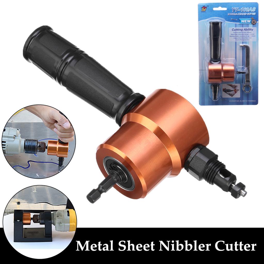 Buy Metal Double Nibble Sheet Headed Electric Drill Attachment Metal ...