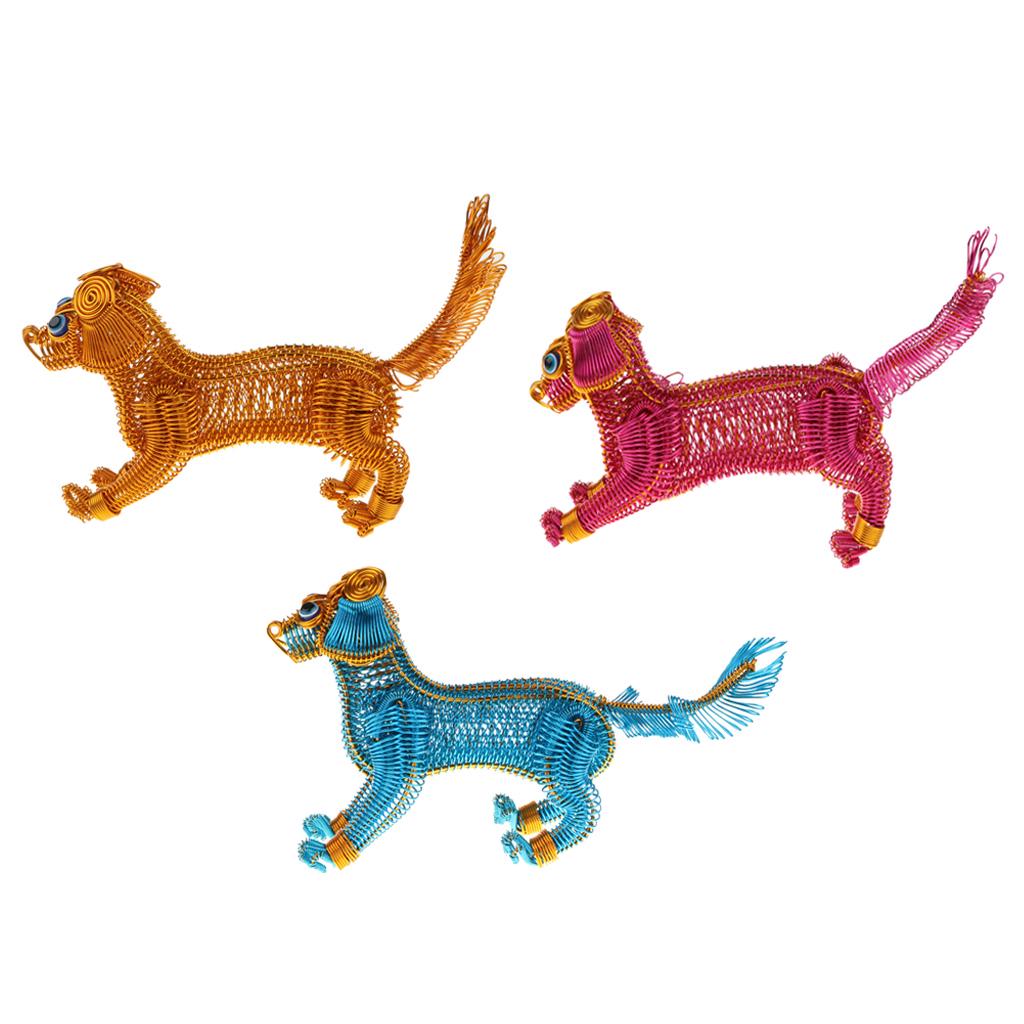 Buy Hand Made Metal Dog Model Toy Art Craft Office Desktop Showcase ...