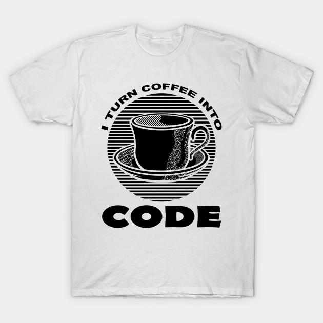 Buy T Shirt Women I Turn Coffee Into Code Harajuku Print Kawaii Tshirt ...