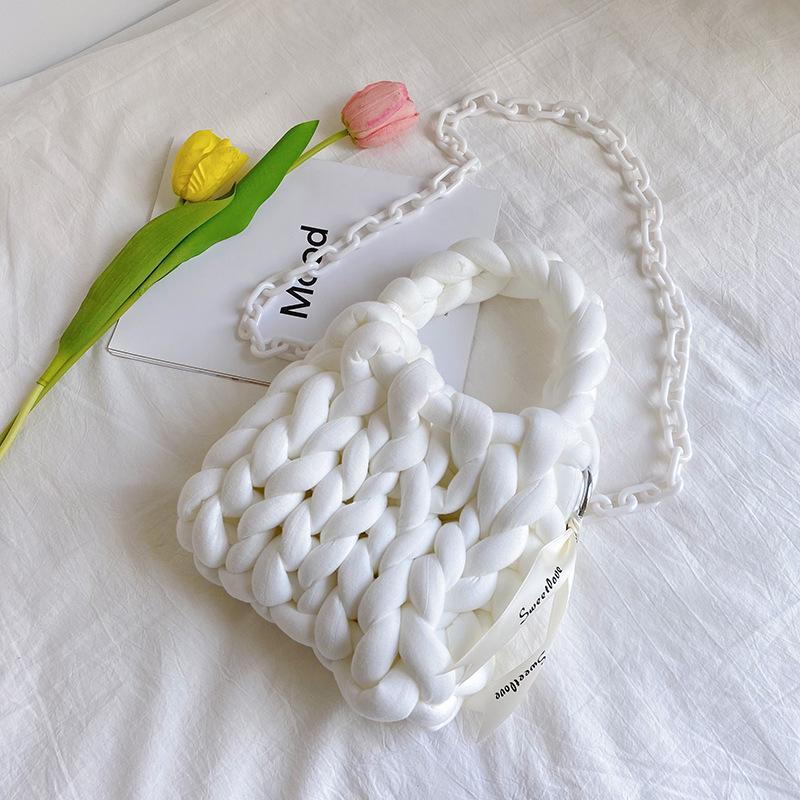 Cheap Fashion Thick Rope Woven Women Handbags Designer Handmade ...