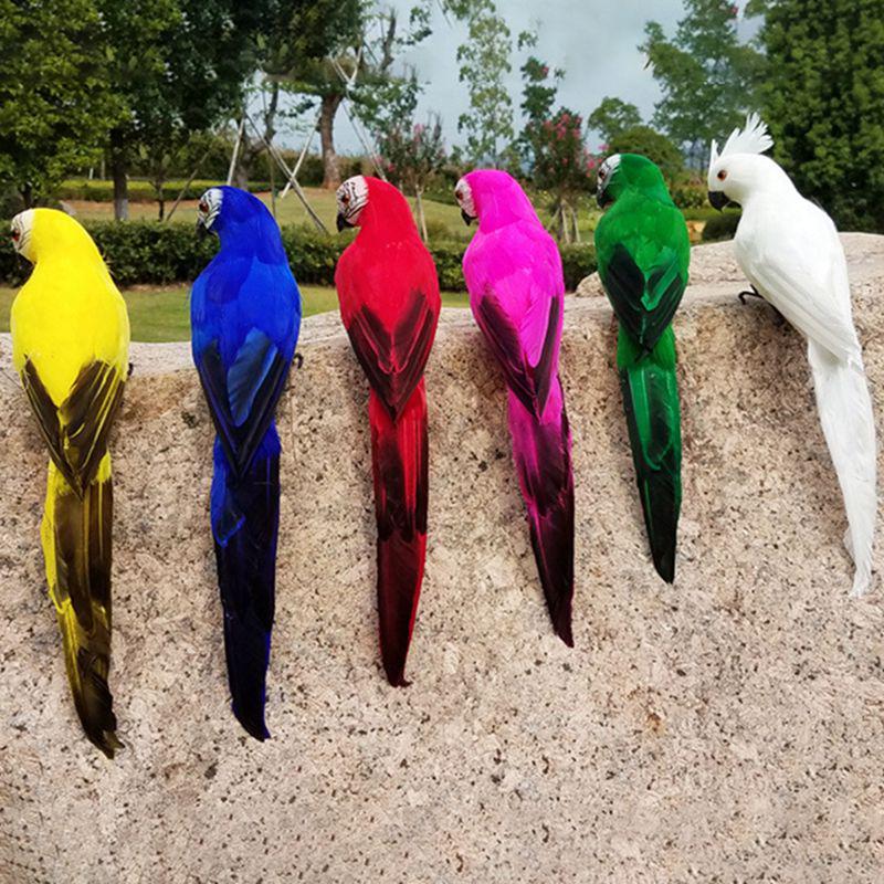 1PC Colorful Foam Feather Artificial Parrots Imitation Bird Model DIY ...