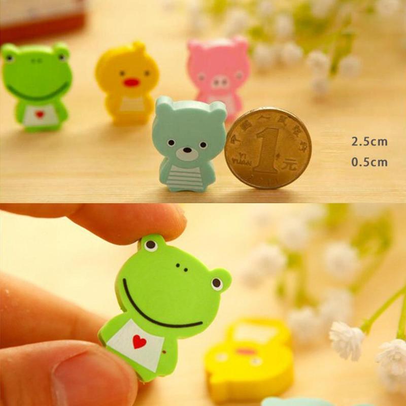 Buy 4*Eraser Stationery School Animal Frog Rubber Eraser at affordable ...
