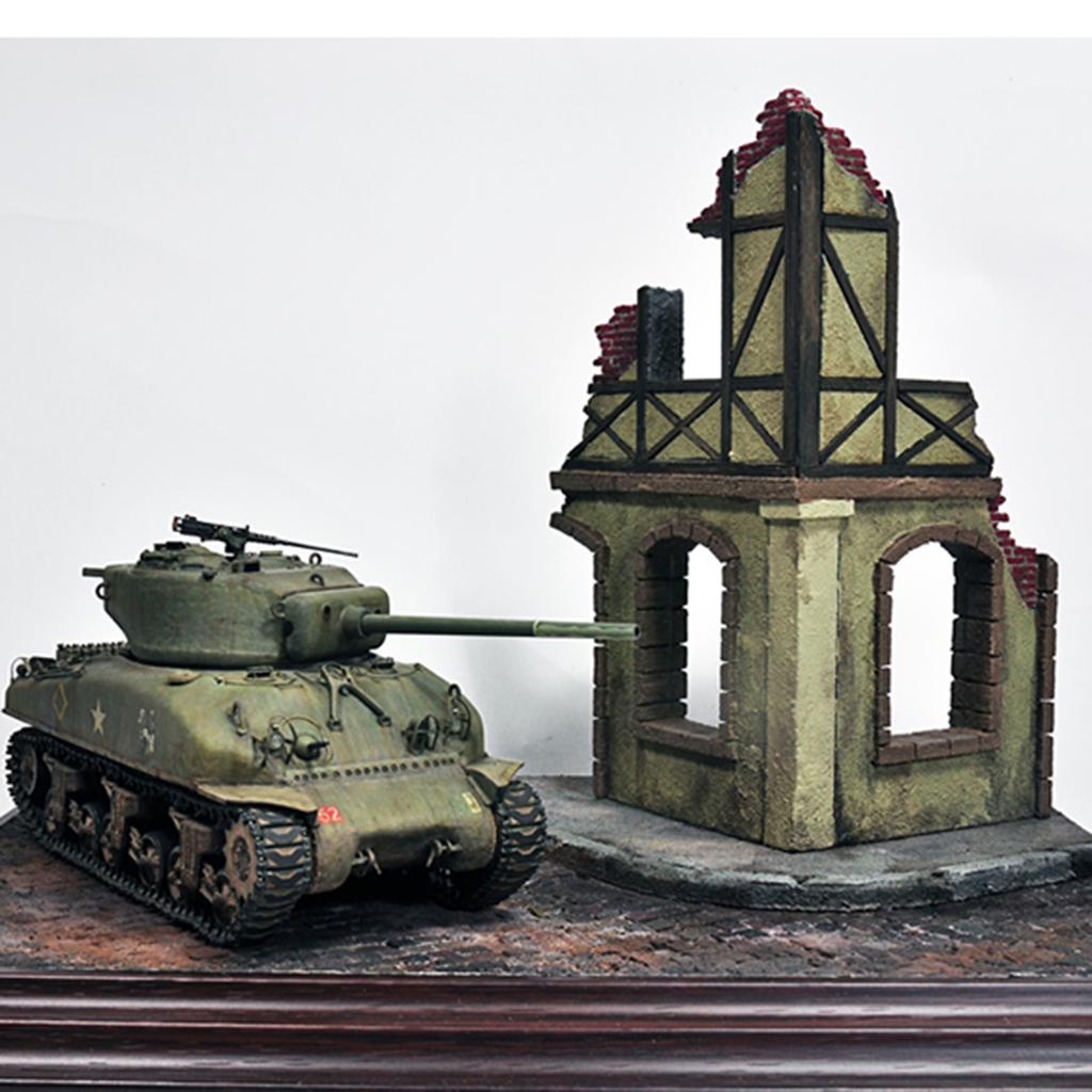 Buy 1:35 Scale Military Building Model Kits World War II Ruins House ...
