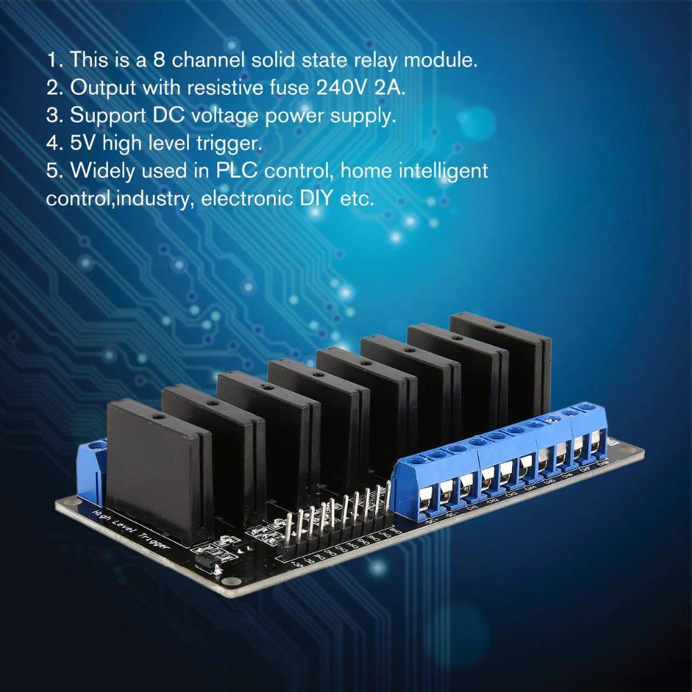 Cheap 8 Channel Solid State Relay Module Board High Level Trigger SSR ...