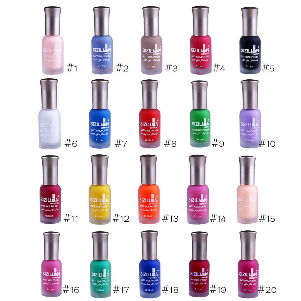 Buy 12ml Matte Dull Nail Polish Fast Dry Long-lasting Nail Art Varnish ...