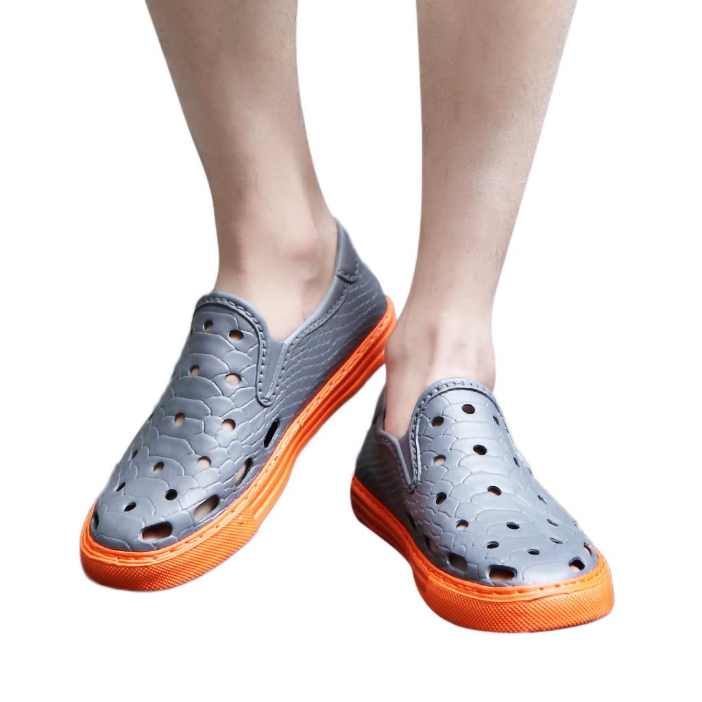 Yaz Casual çift nefes ABS ışığı terlik Beach delik ayakkabılar daireler ...