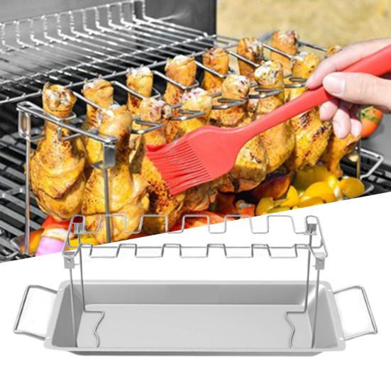 Buy 1 Set Chicken Food Rack Leg Grade Heat Resistant Stainless Steel ...