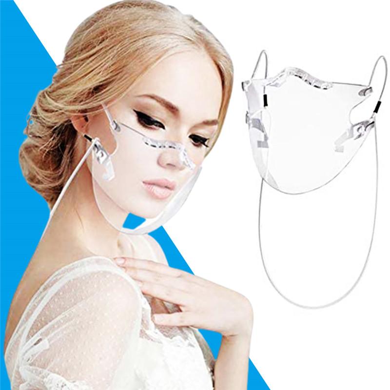 Transparent Protective Face Mask With Lanyard Anti-fog Plastic Face ...