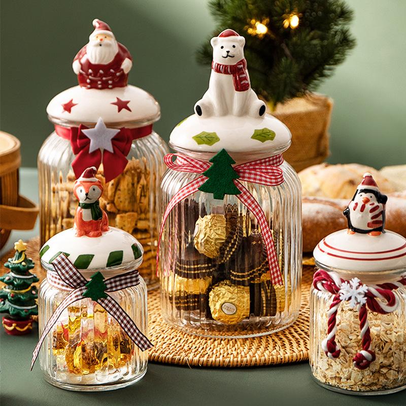Christmas Candy Jar Christmas Themed Cookie Jar Gift for Friends ...