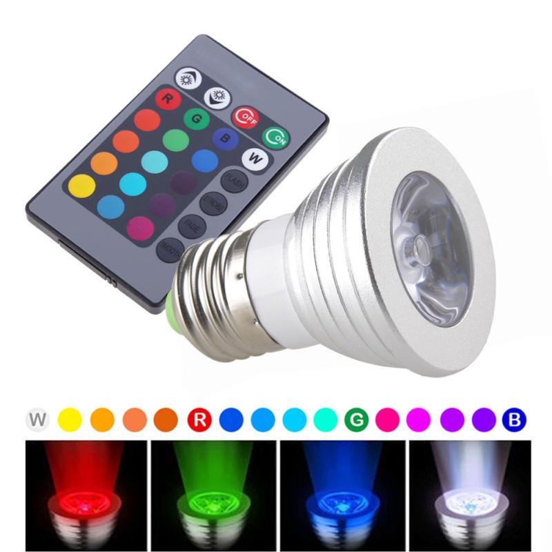 Cheap Remote Controlled LED Spotlight Bulb Aluminium Alloy 7Colors E27 ...